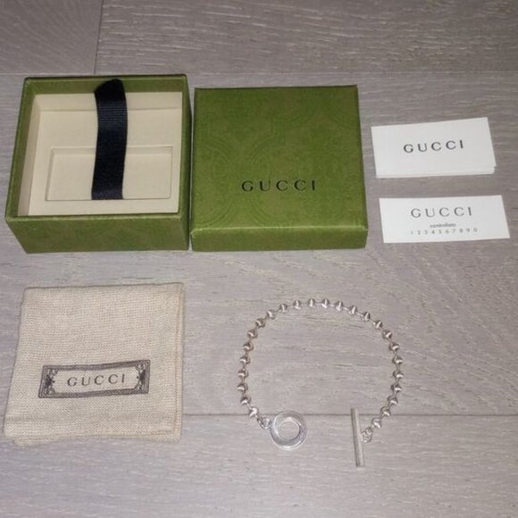 Gucci | Jewelry | 0 Authentic Gucci Sterling Silver Boule Beaded Toggle Bracelet | Poshmark